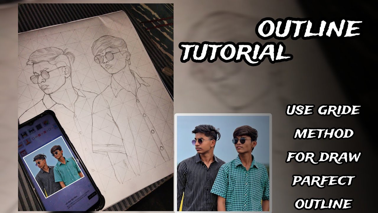 Perfect portrait outline | HOW TO DRAW OUTLINE & SKETCH | Basic ...