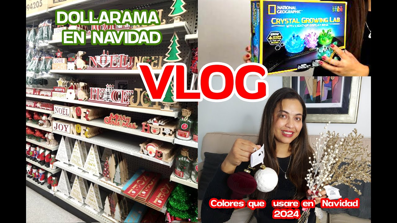 Vlog Decoraciones para navidad Dollarama,muestro el color que estare ...