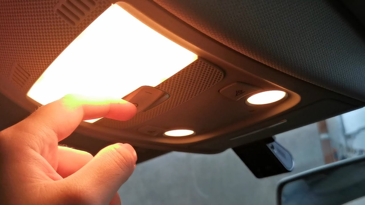 Audi A4 B8 - How to replace the bulbs in the front ceiling lights (LED ...