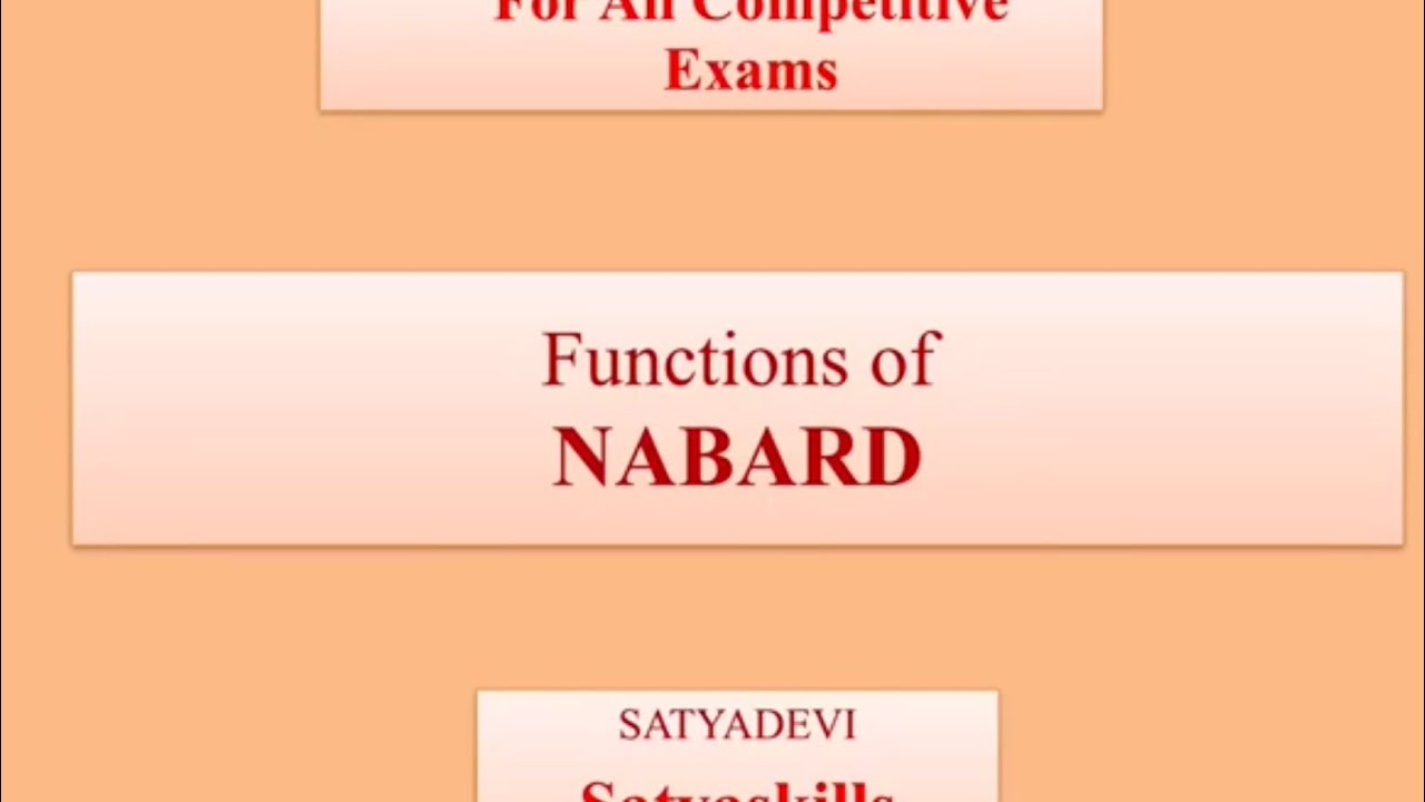 Functions of National Bank for Agriculture And Rural Development ...