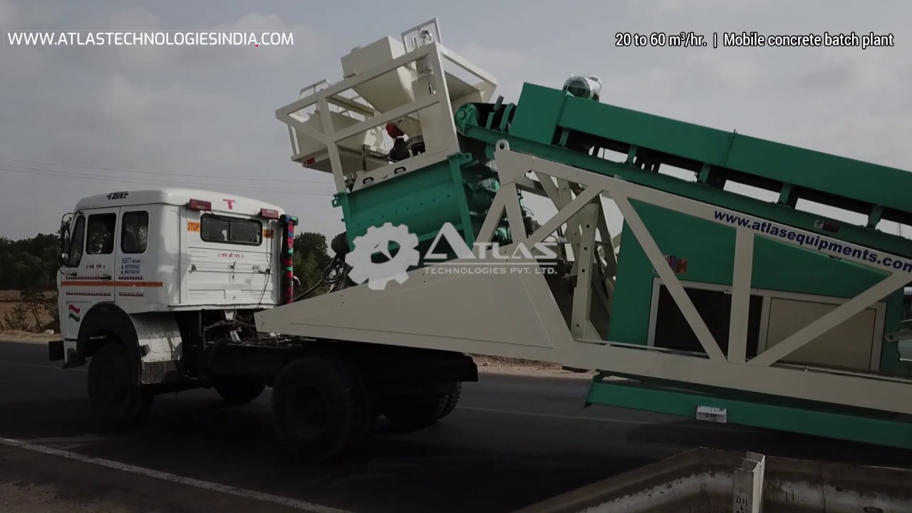CONCRETE BATCHING PLANT MOBILE | READY MIX CONCRETE MIXER - YouTube