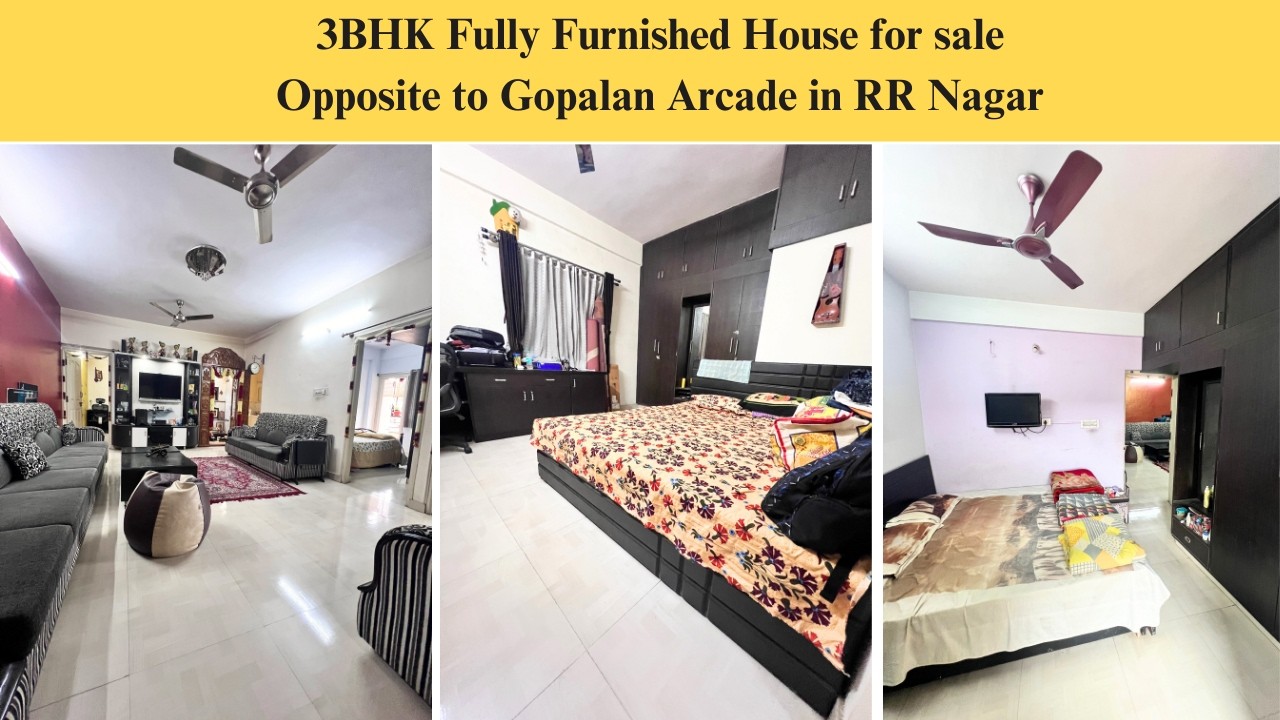 North Facing | Fully Furnished 3bhk house for Sale in RR nagar ...