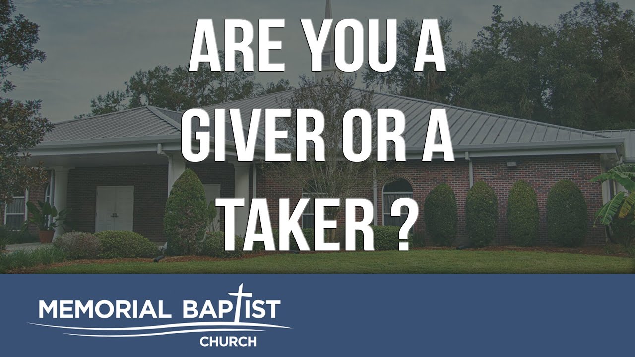 Are You a Giver or a Taker? - Dr. Bob Vallier - YouTube
