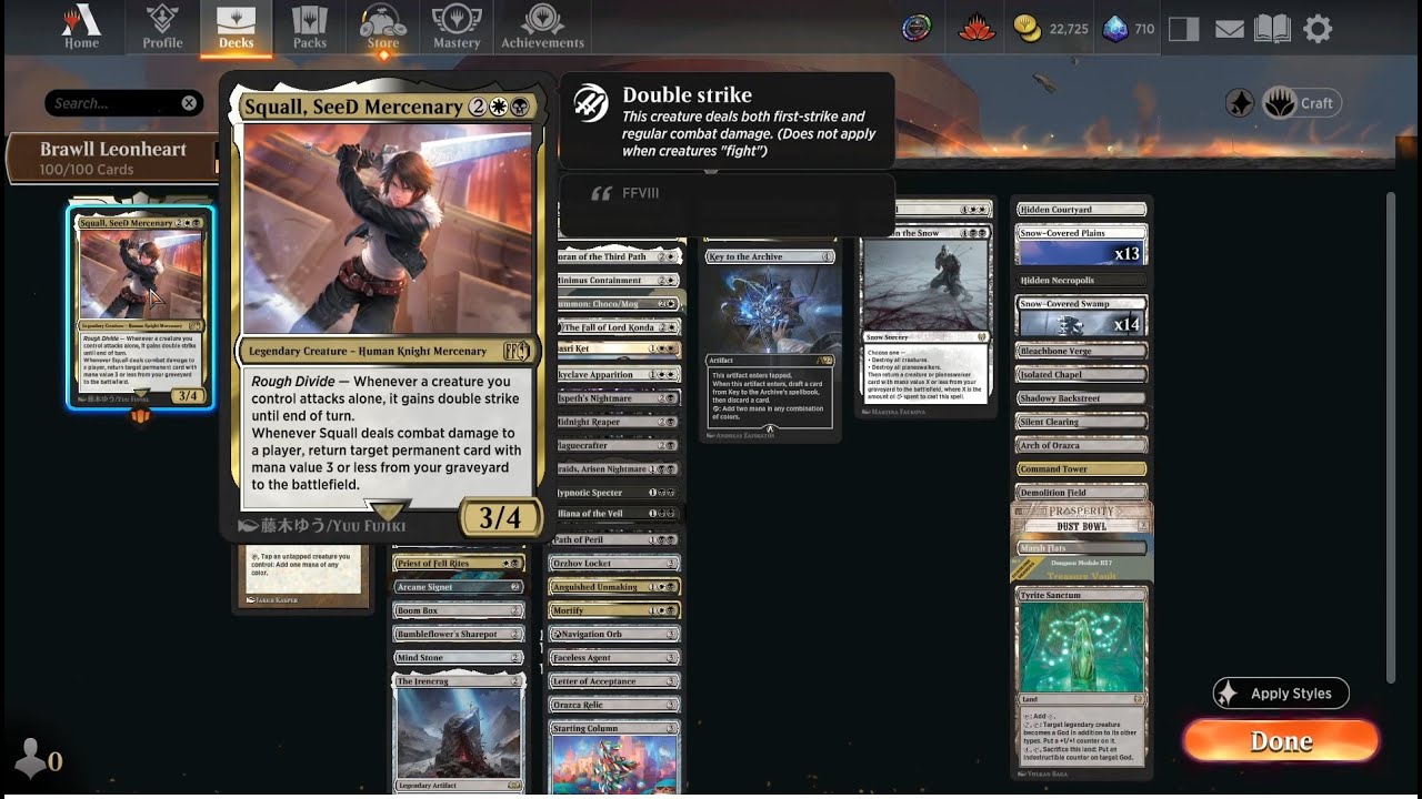 Fantasy Basebrawl - MTG Arena Commander - Squall, Orzhov Recursion - YouTube