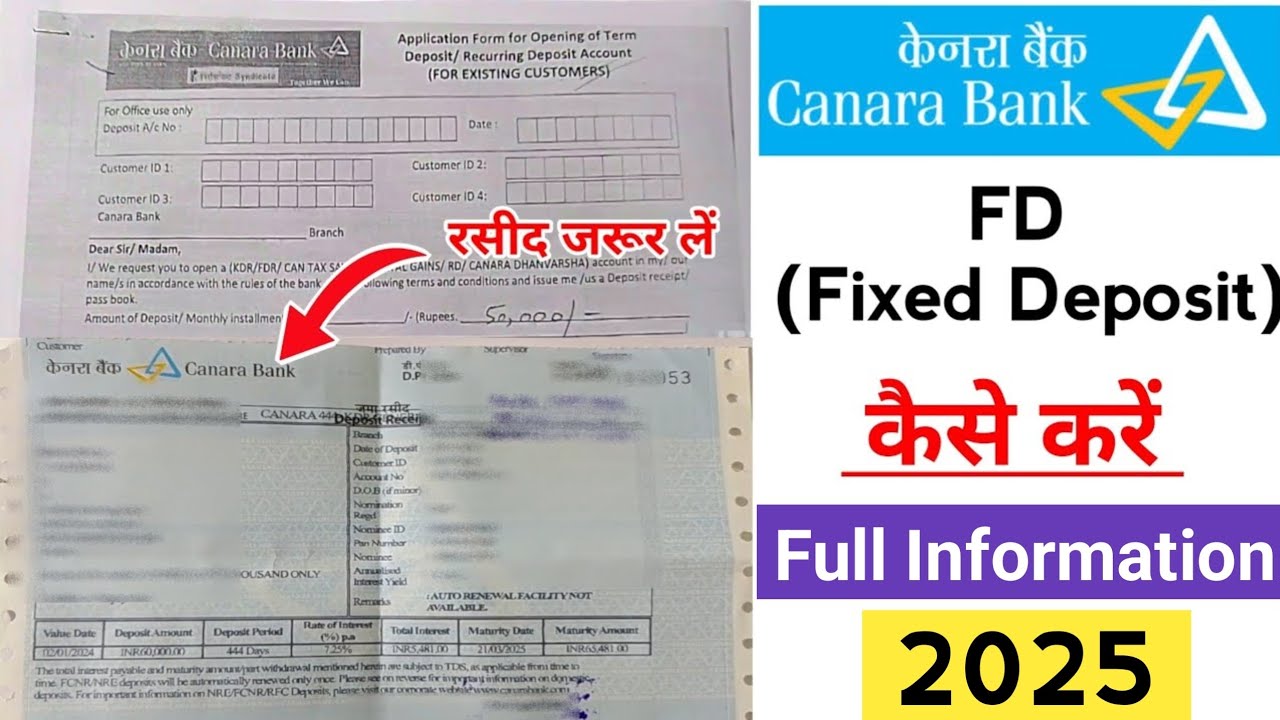 Canara bank fd form filling process 2025 | How To Fill Canara Bank ...