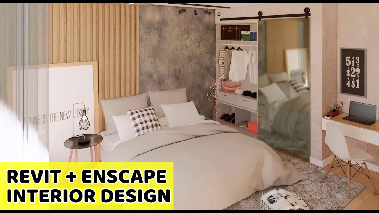 Revit + Enscape 3.2 Bedroom Interior Rendering | Revit and Enscape ...