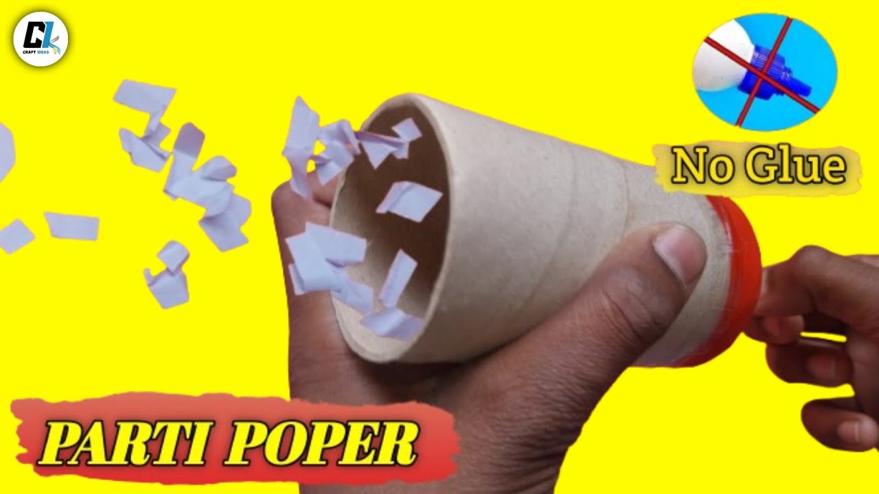 How to make a NICE PARTI POPER. No Glue Paper Craft. CRAFT IDEAS 💡 ...