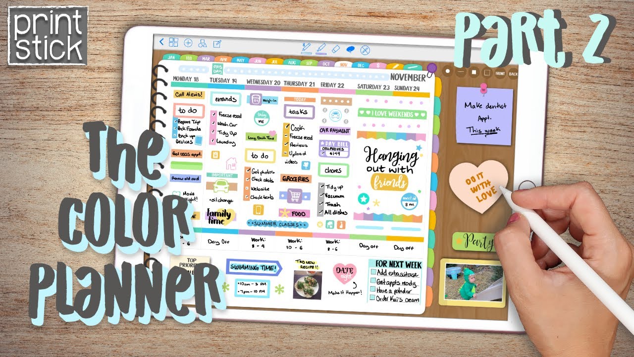 The Color Planner V2 Part II - How to use Print Stick's Digital Planner ...