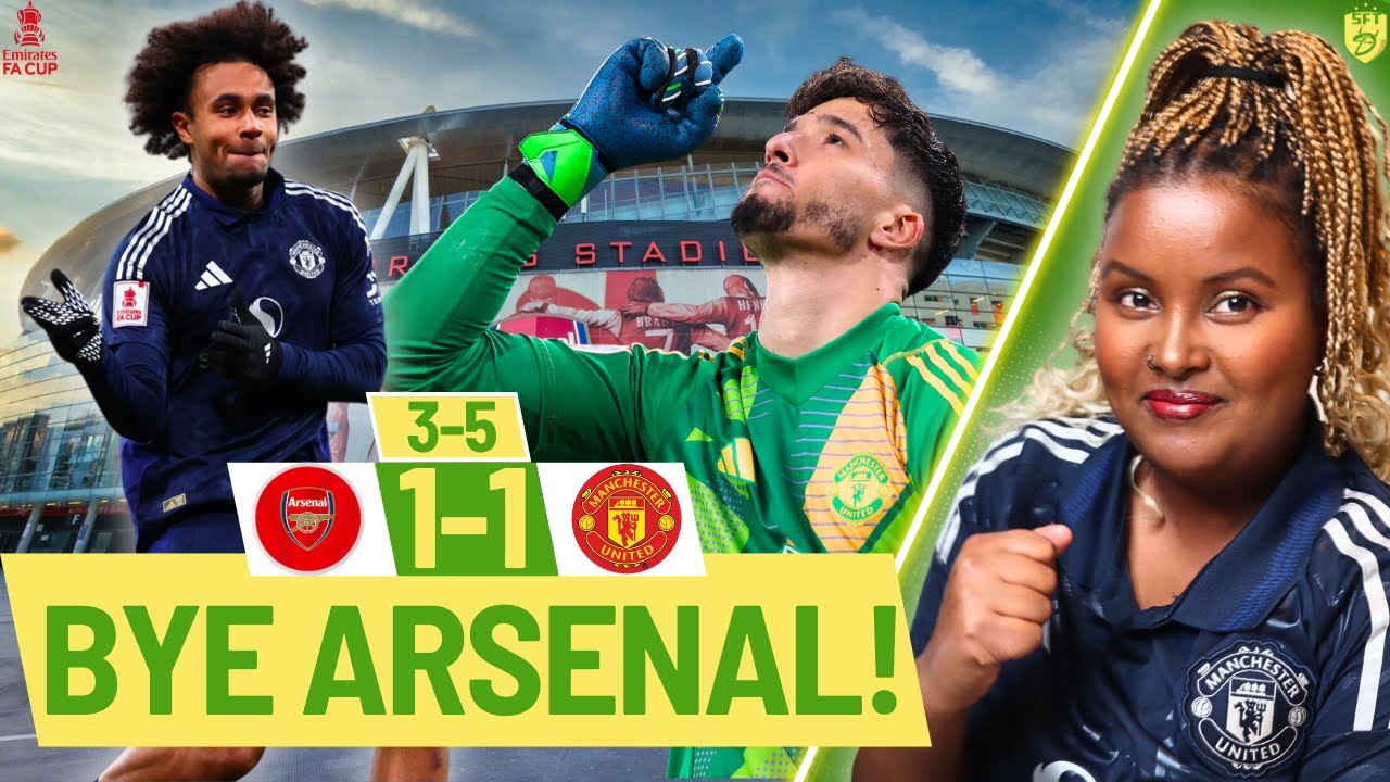 ARSENAL KNOCKED OUT VS 10 MEN UNITED! ARSENAL 1-1 MAN UTD | LIVE MATCH ...