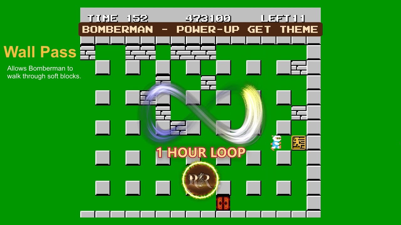 1H Loop | Bomberman - Power-Up Get Theme NES Soundtrack | Piano - YouTube