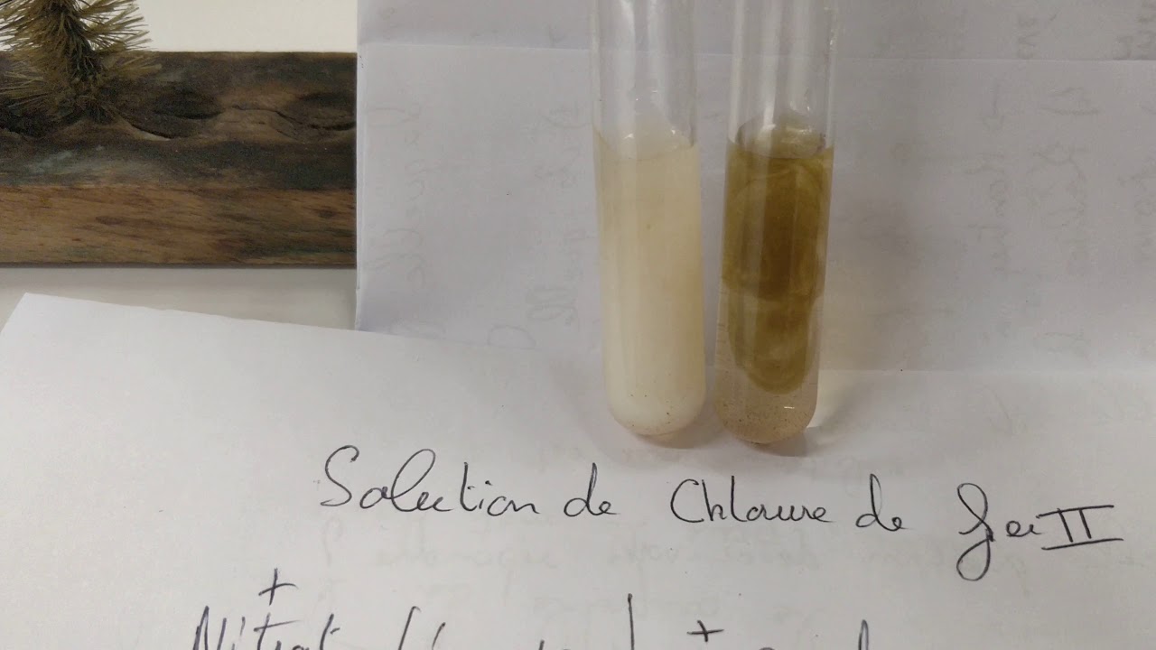Détection des ions : Chlorure de fer II, nitrate d'argent, soude - YouTube