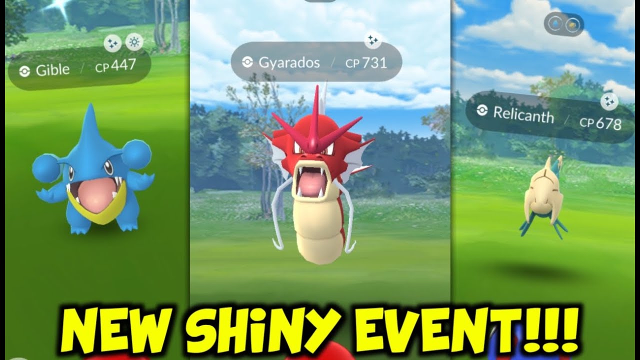 Great Shiny event! How to catch shiny gible & shiny relicanth in ...