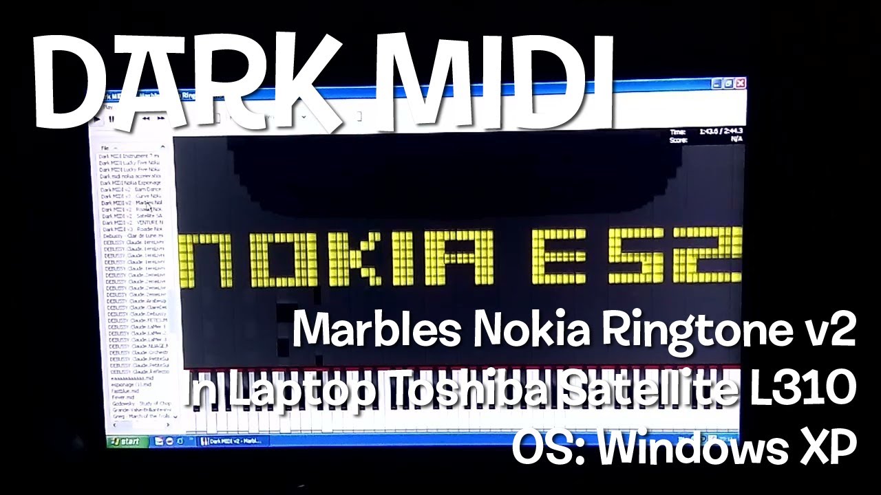 Dark MIDI v2 - Marbles Nokia Ringtone on Windows XP (LEGIT RUN) - YouTube