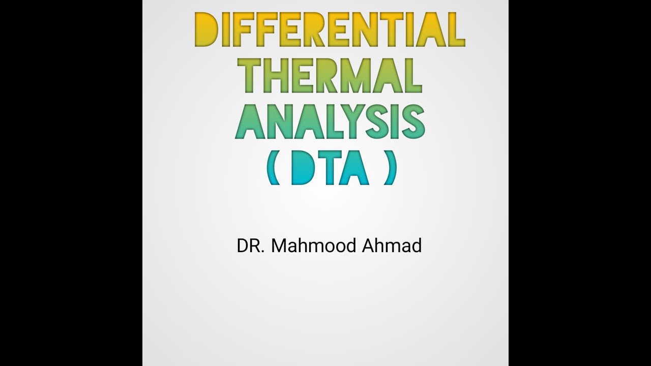 Differential Thermal Analysis | DTA | TGA DTA - YouTube