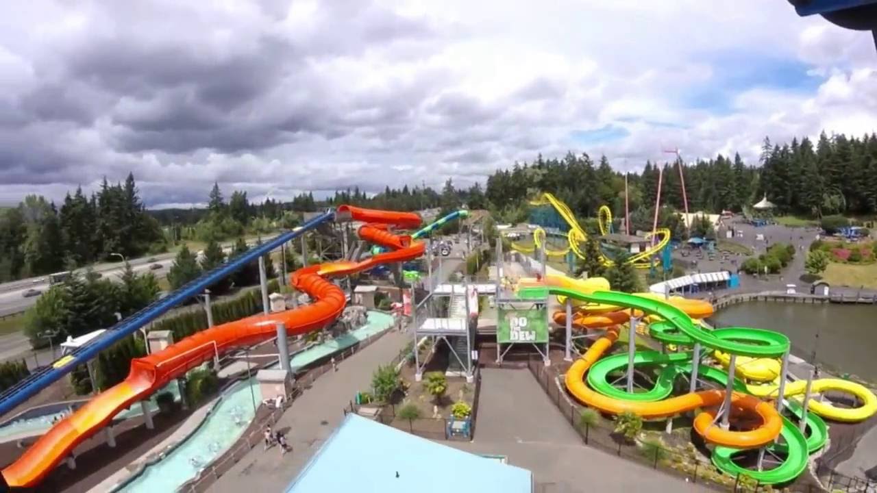 RIDING THE GLIDER AT WILD WAVES - YouTube