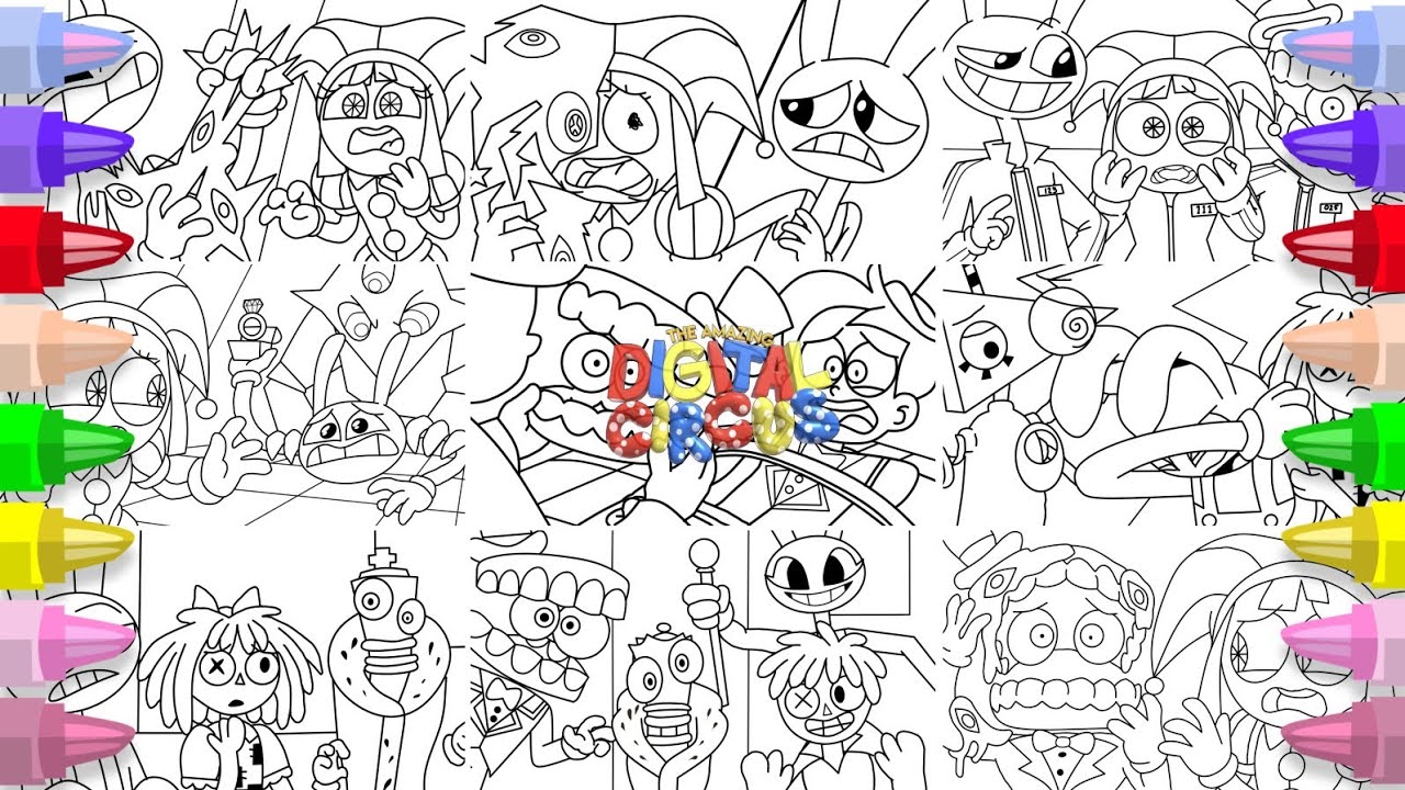 HOW TO COLOR All The Amazing DIGITAL CIRCUS | The Amazing DIGITAL ...
