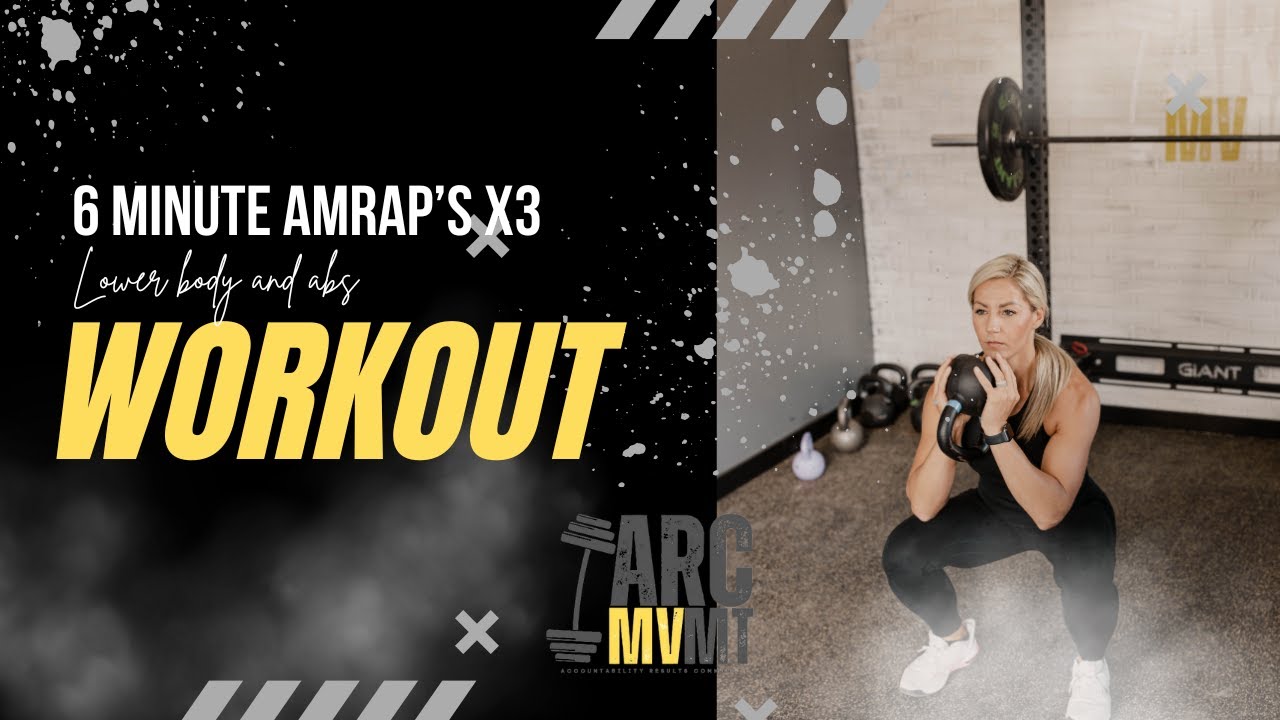 Lower body AT HOME workout! 3 AMRAP's to target glutes, quads and abs ...