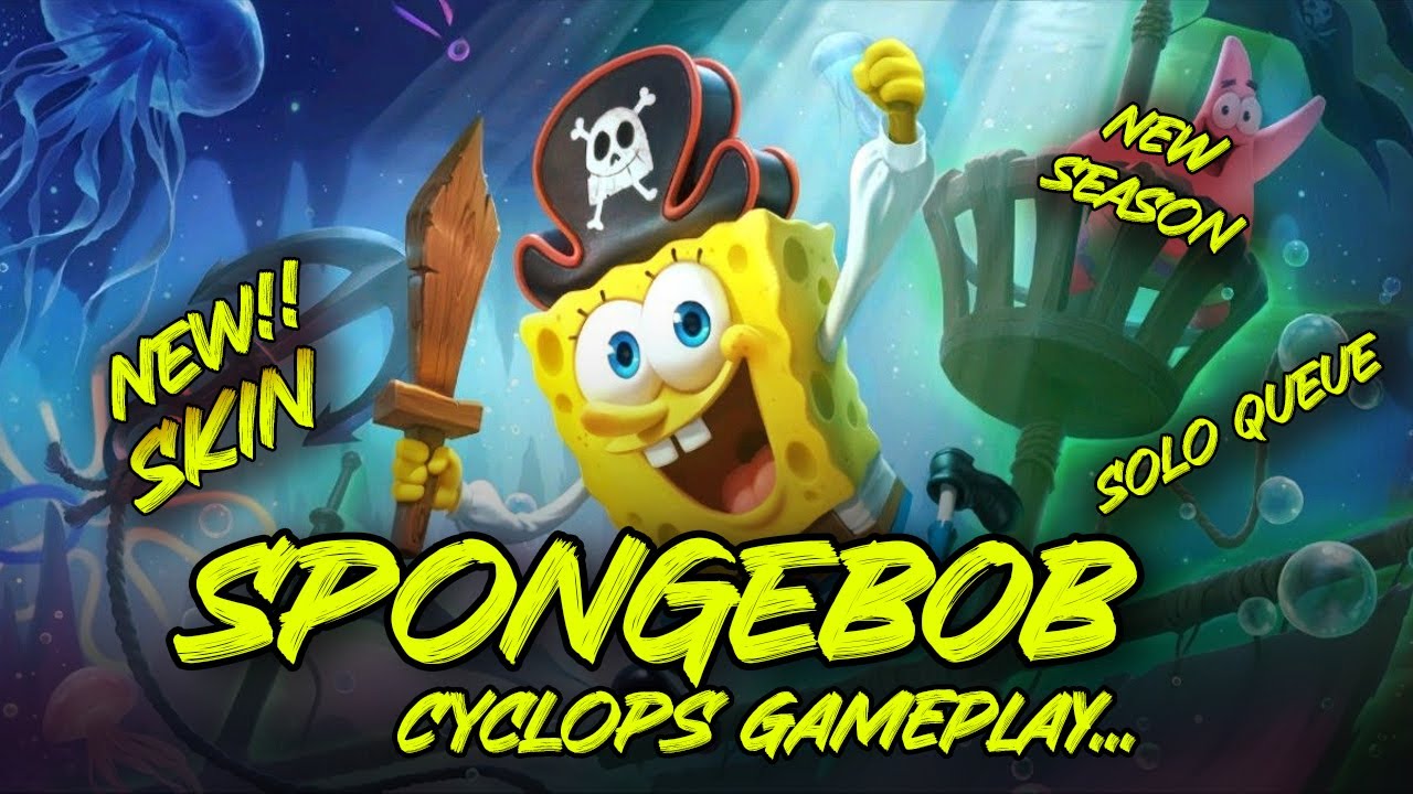 SpongeBob Free Skin | Cyclops Gameplay | MLBB | SOLO Queue | Tryout ...