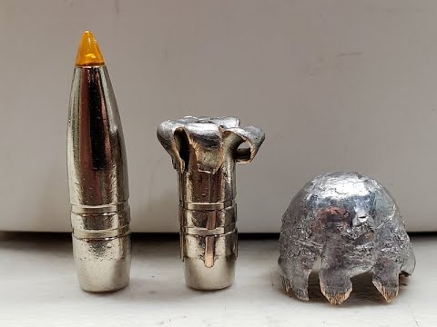 Federal Premium Trophy Bonded Tip 165 gr 30 cal ballistics gel block ...