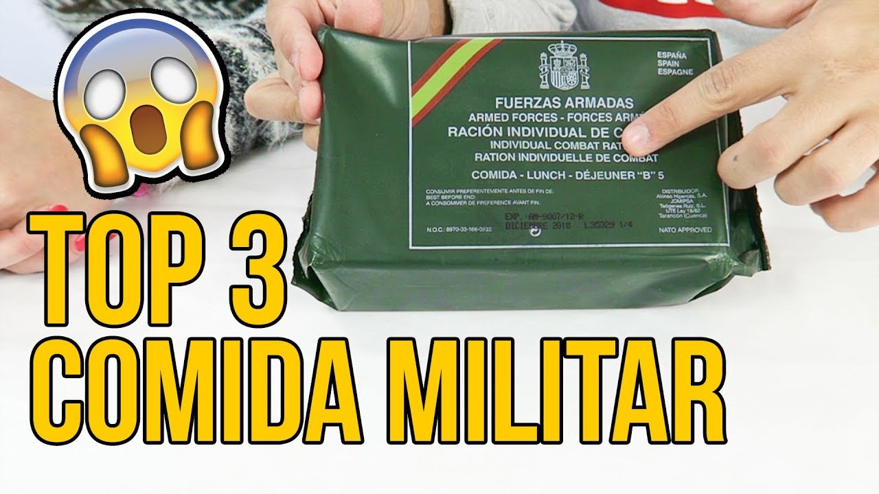 TOP 3 COMIDA DE SUPERVIVENCIA MILITAR - YouTube