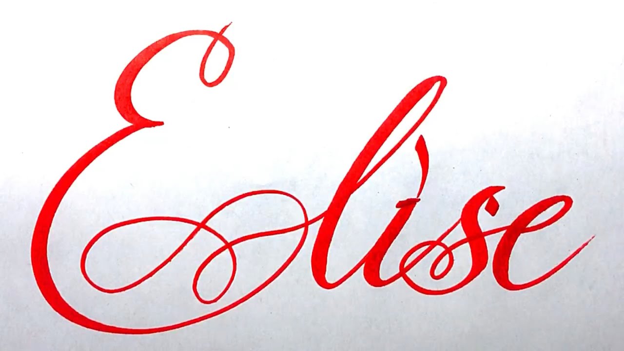 Elise Name Signature Calligraphy Status | How to write with Cut Maker # ...