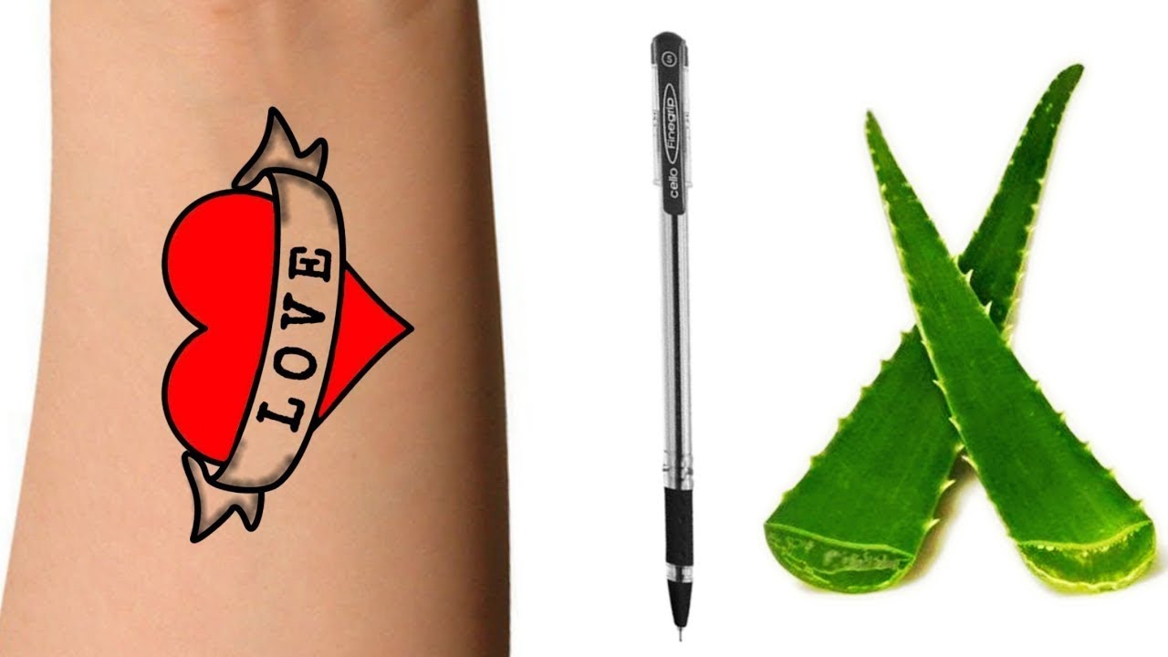 How To Make Tattoo At Home With Pen | Tattoo Designs | Tatoo Making On ...