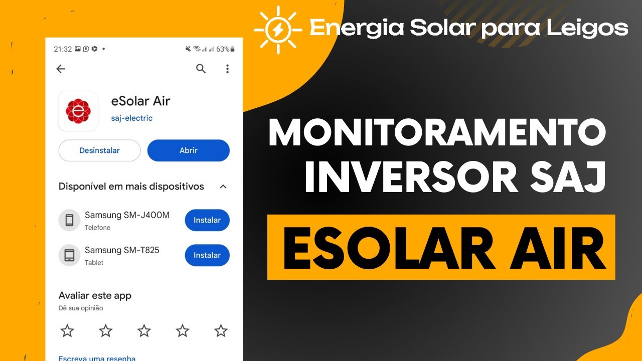 Inversor SAJ (eSolar Air) como usar o aplicativo de monitoramento - YouTube