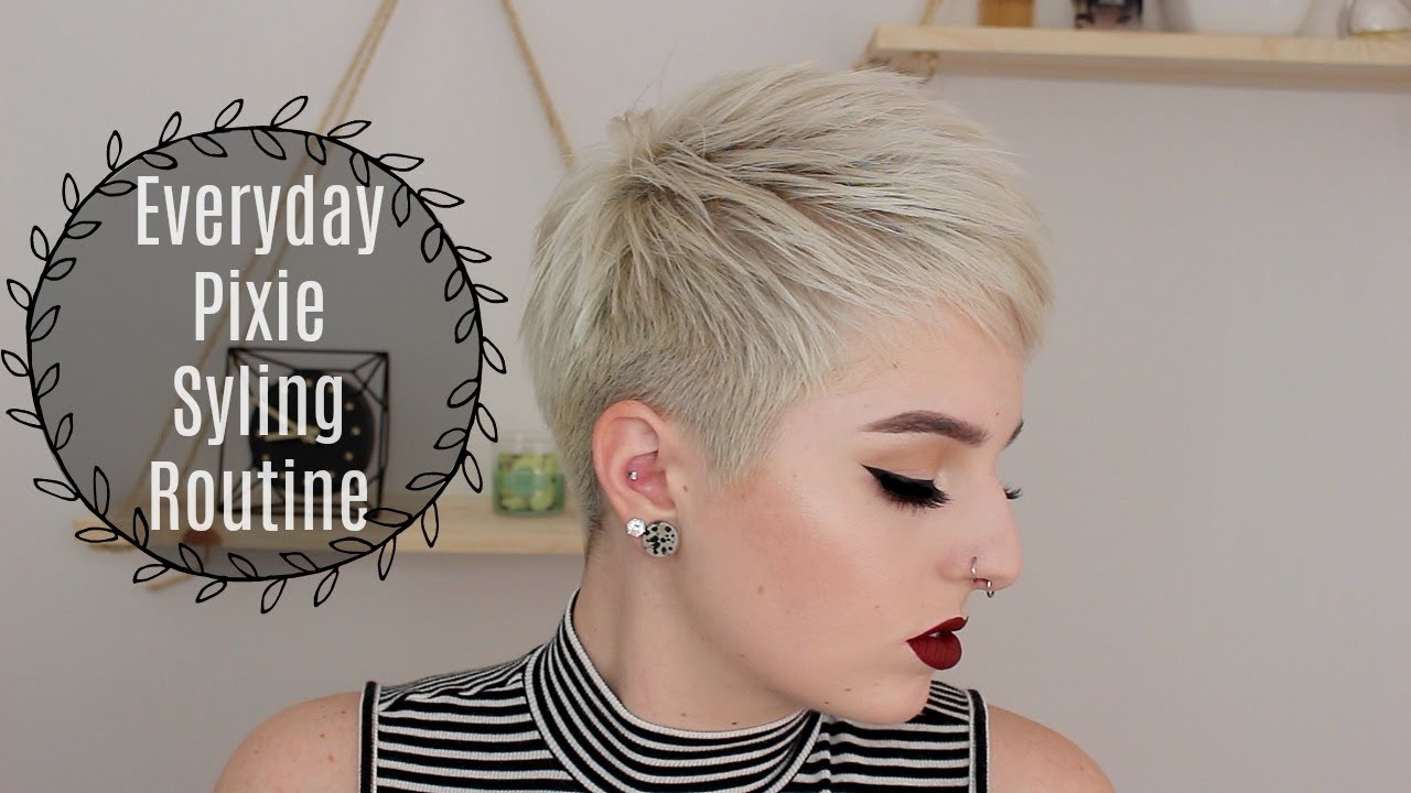 Everyday pixie styling routine - YouTube