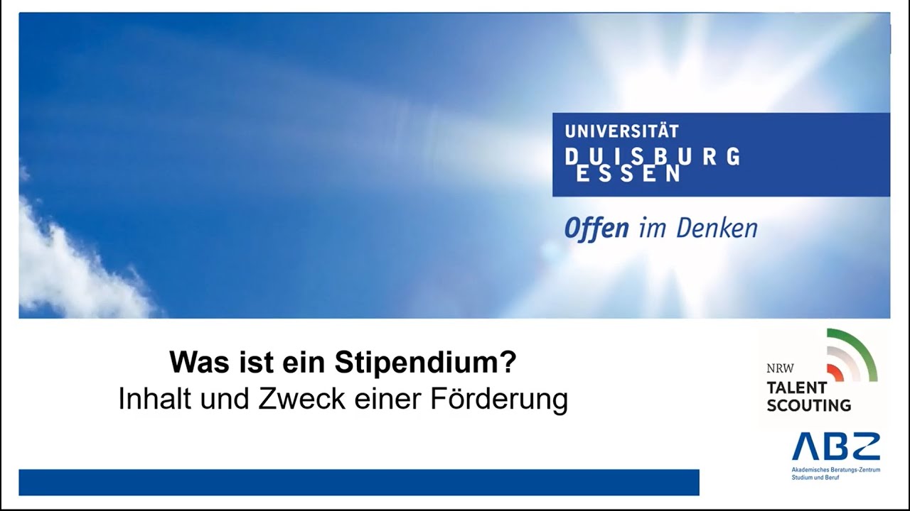 Was ist ein Stipendium und was sind die Voraussetzungen? - YouTube