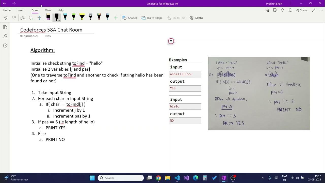 Codeforces 58A Chat Room Problem | Beta Round 54 | Competitive Programming - YouTube