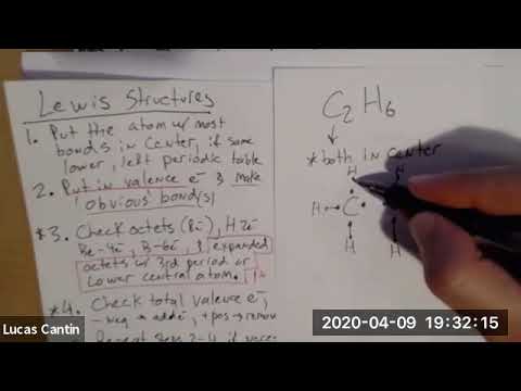 Lewis Structure of Ethane - YouTube