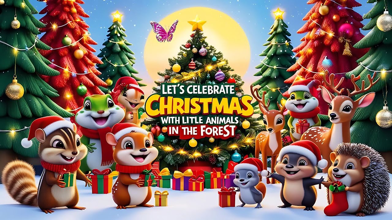 🦔 Forest Friends' Christmas Celebration: A Joyful Adventure! ️ | Baby ...