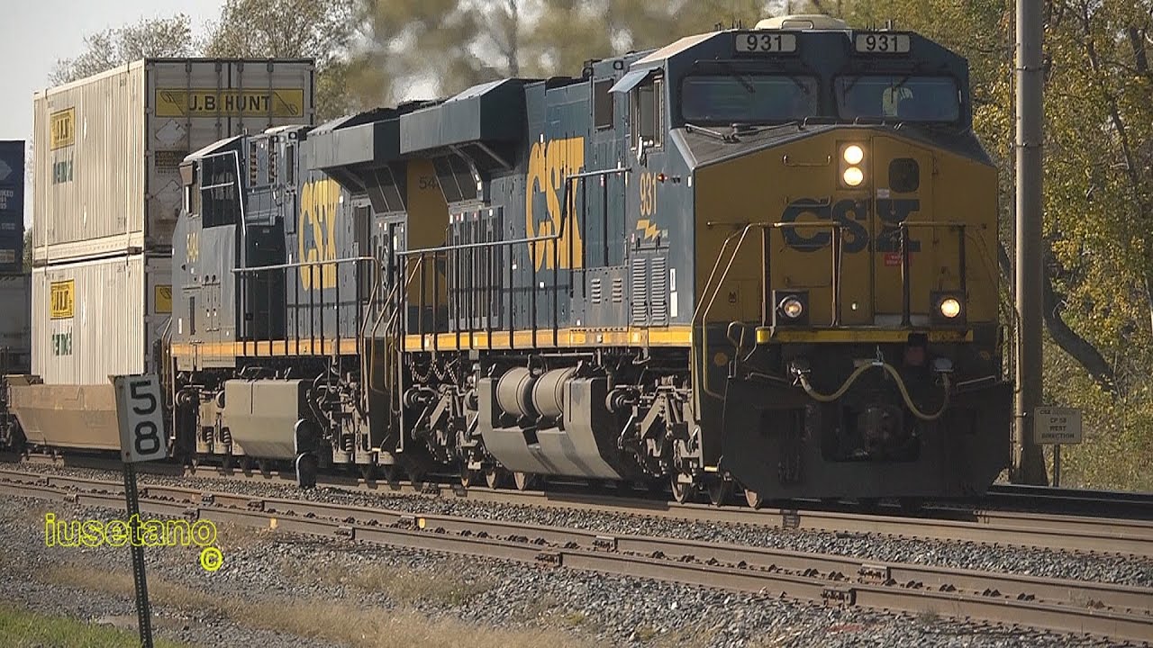 (10) CSX Container Train @ Westfield Nov. 1 2016 - YouTube