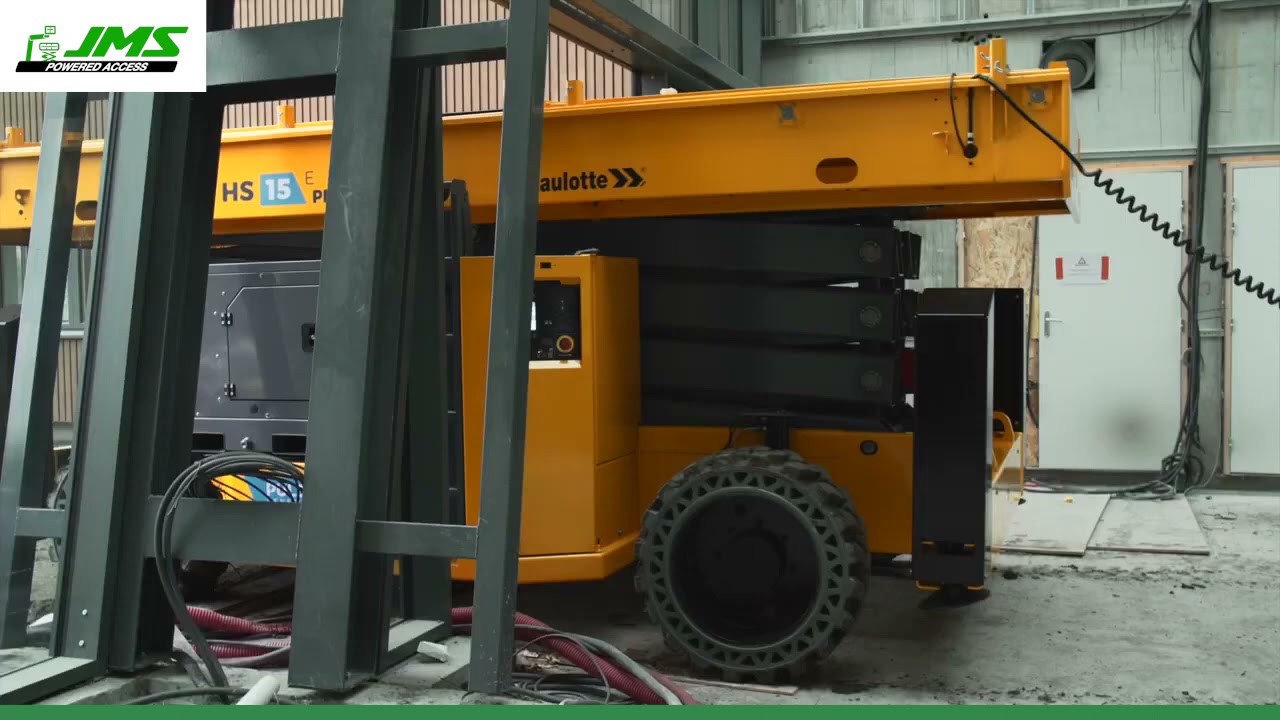Haulotte HS18 E PRO 18m Electric Scissor Lift - YouTube