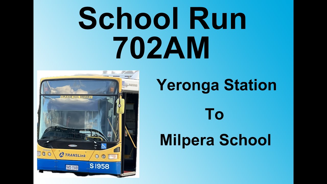 Brisbane Bus School Run 702AM Yeronga Station - Milpera School - YouTube
