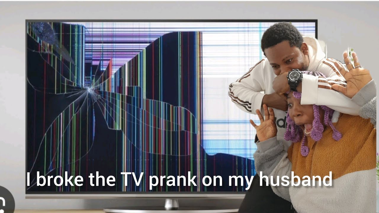 broken tv prank on my husband { prank gone wrong } prank - YouTube