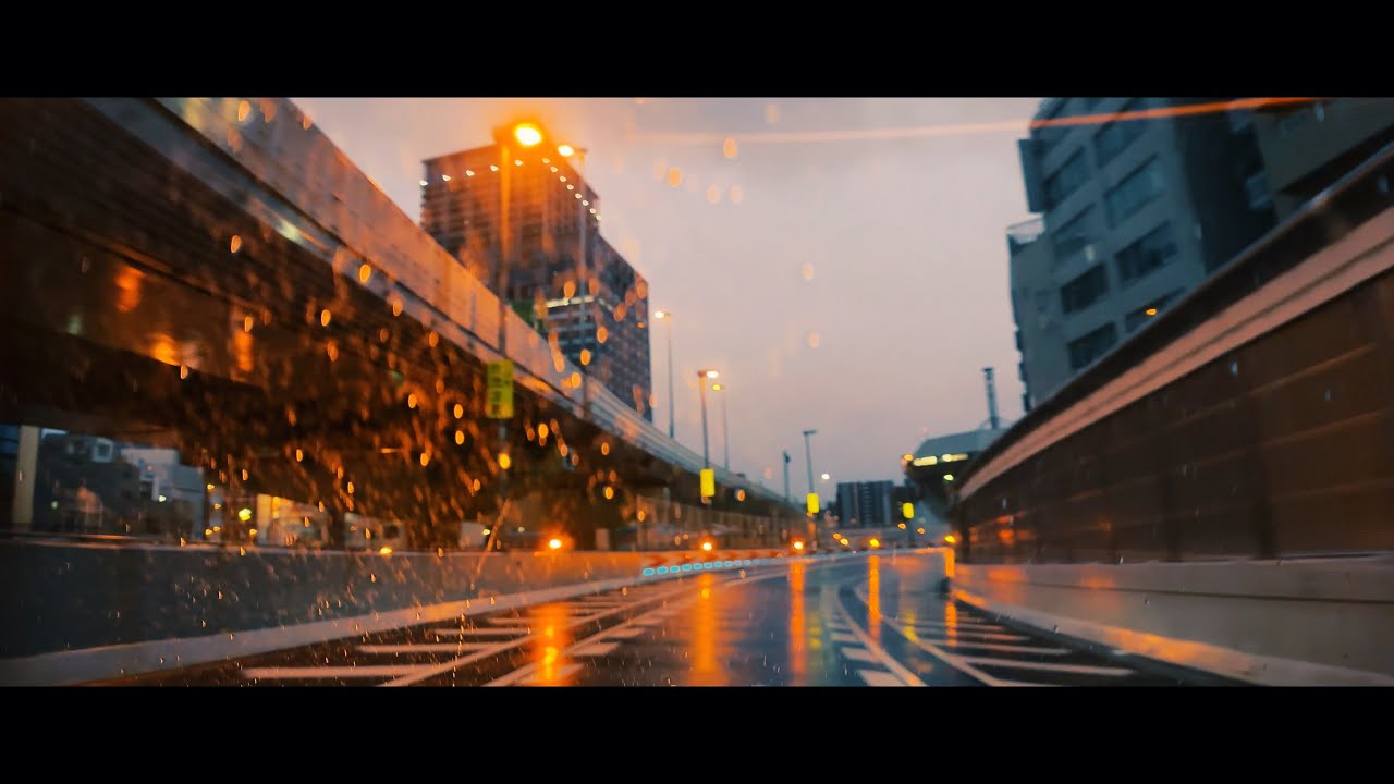 Drive in the Rain Sounds Osaka Kanjo Loop and Umeda exit to Namba Rain ...
