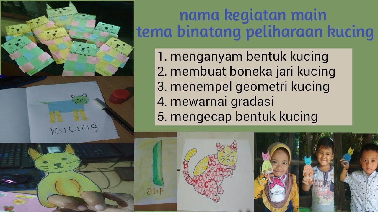 PAUD tema binatang (kucing) - YouTube