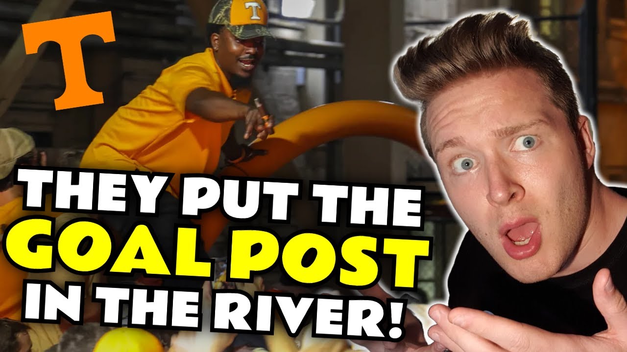 IN A RIVER! Swedish Soccer Fan Reaction to Tennessee Fans rushing field ...