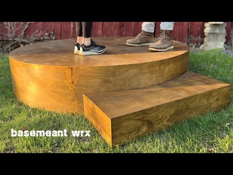 we built a stage platform out of 4 sheets of plywood...and people are ...