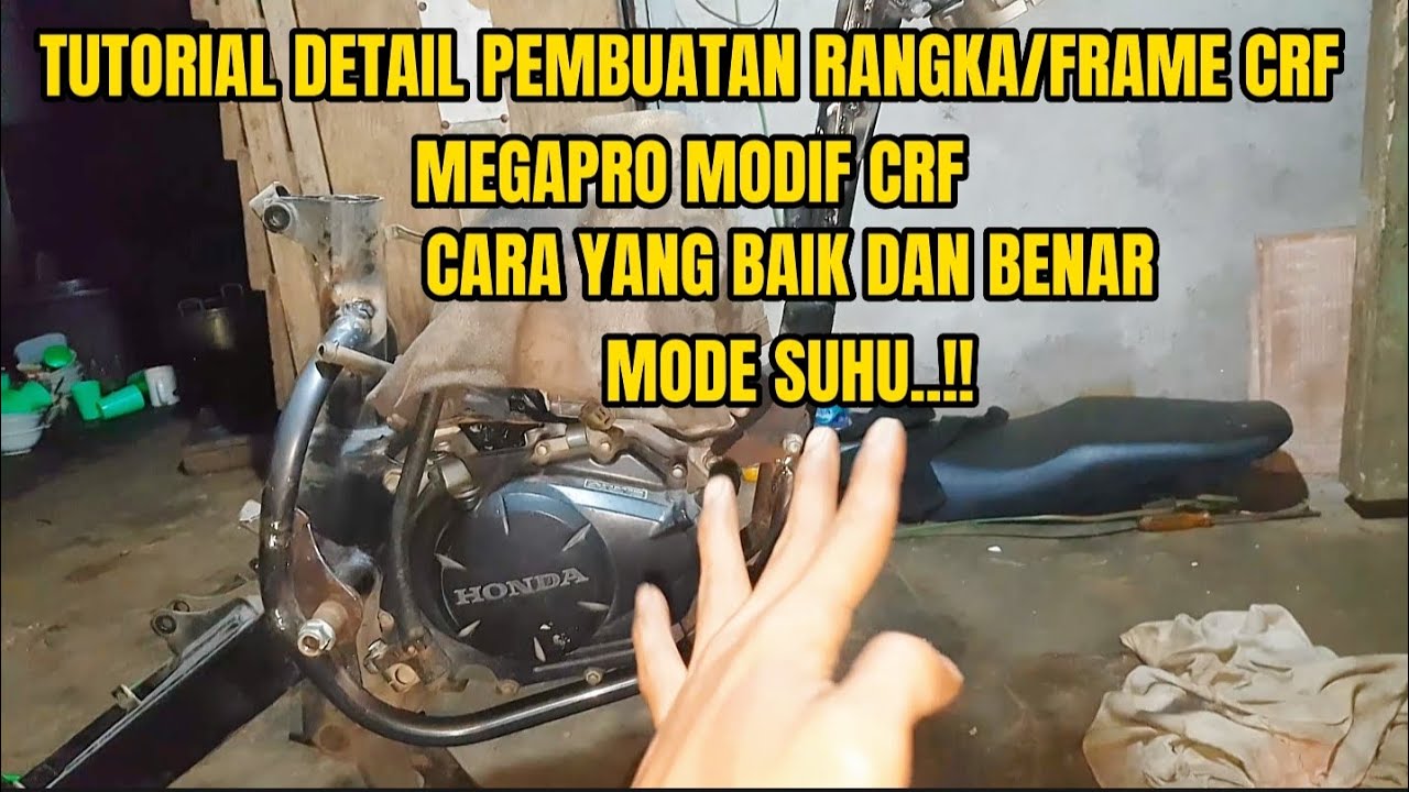Detail..!! Tutorial rangka / frame megapro modif crf yang benar. - YouTube