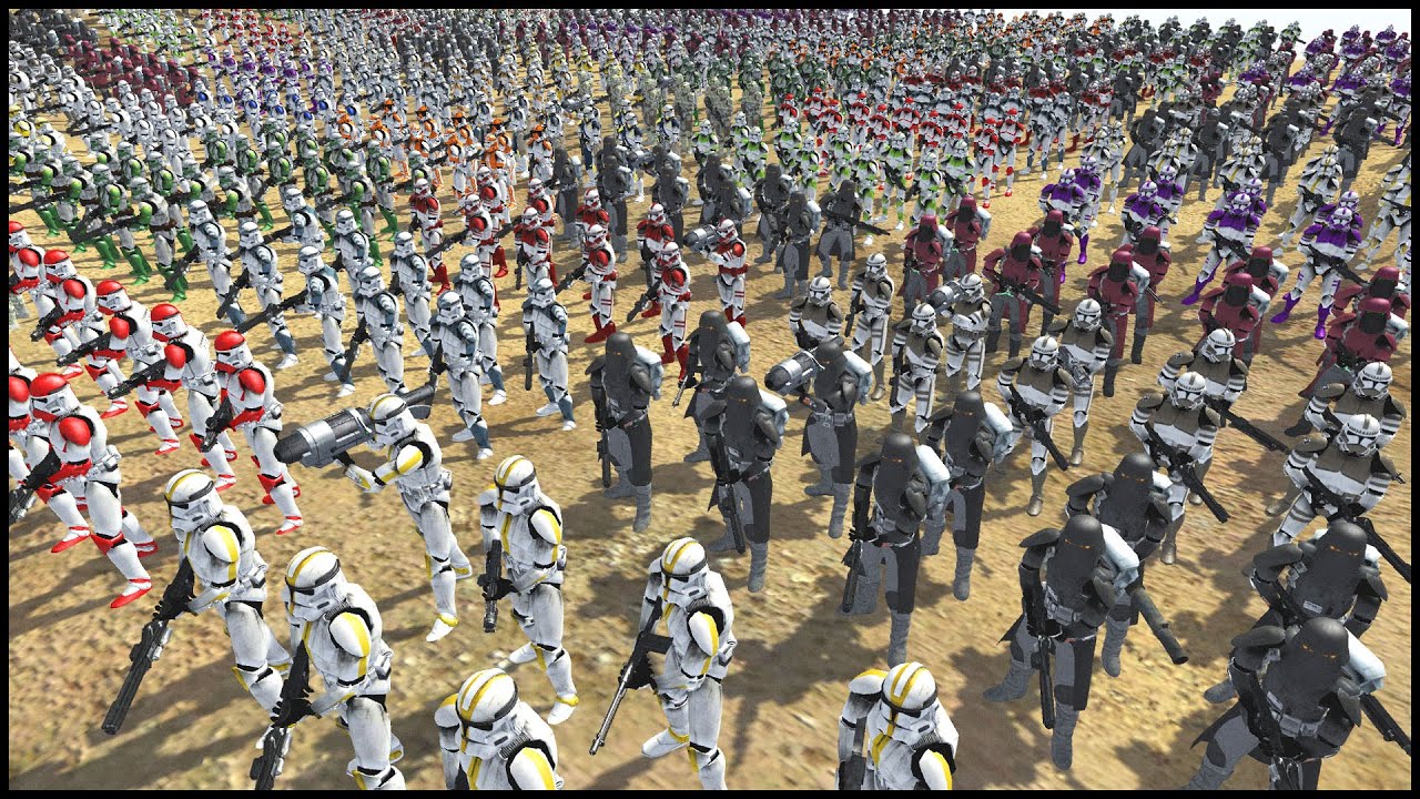 10 Clone Troopers from EVERY Legion! - Men of War: Star Wars Mod Battle ...