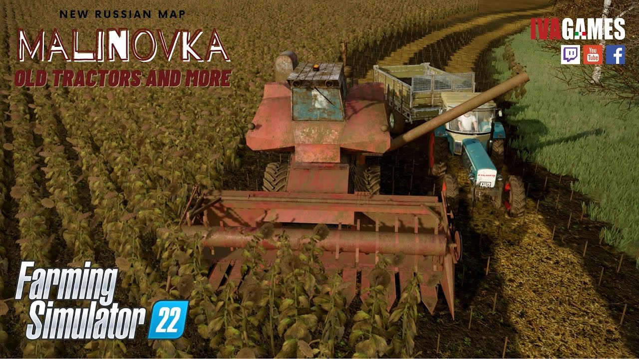 Old Tractors - Oggi racogliamo i Girasoli nella mappa Russa Malinovka ...