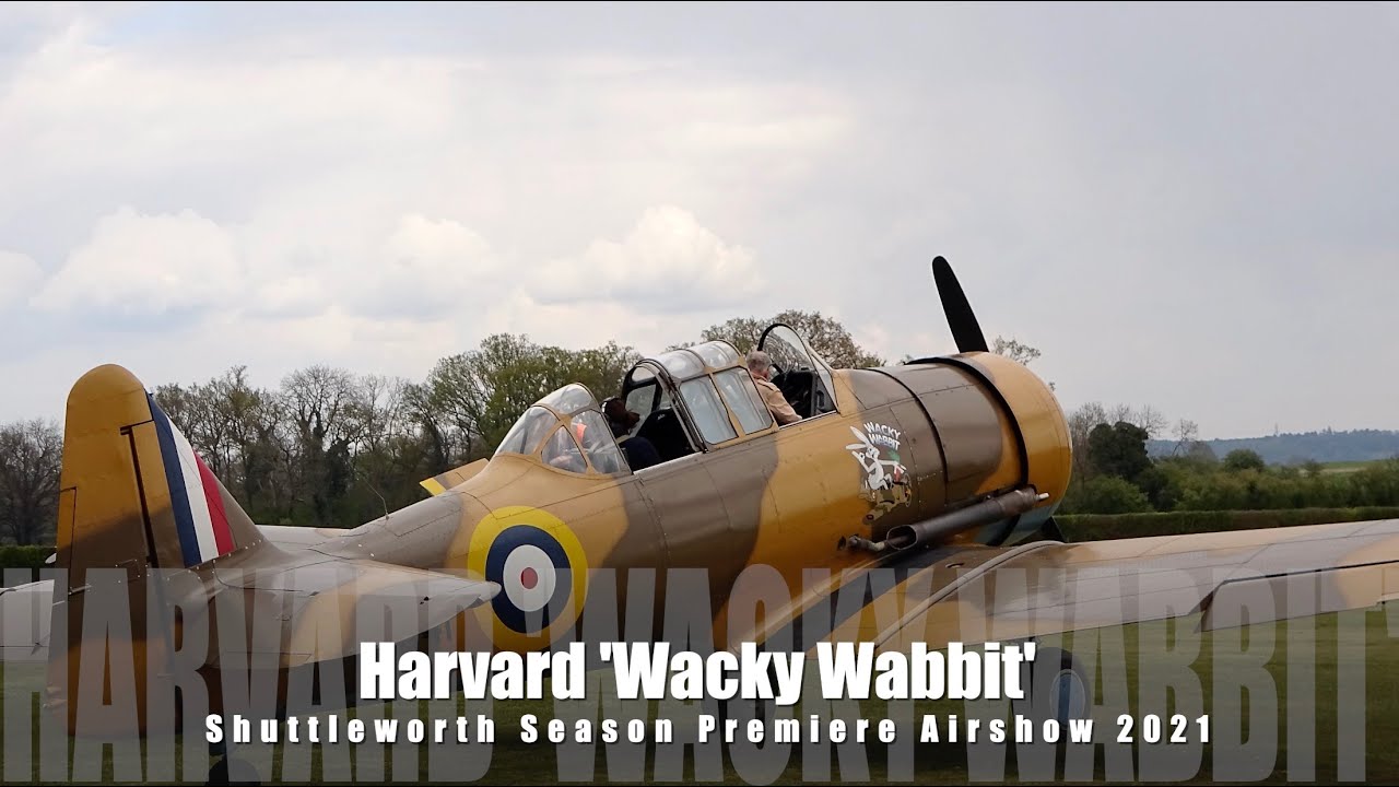 Harvard 'Wacky Wabbit' - Shuttleworth Season Premiere Airshow 2021 ...