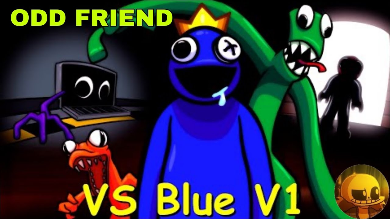 🎶Friday Night Funkin vs Blue V1 - ODD FRIEND🎶 #fnf #rainbowfriends ...