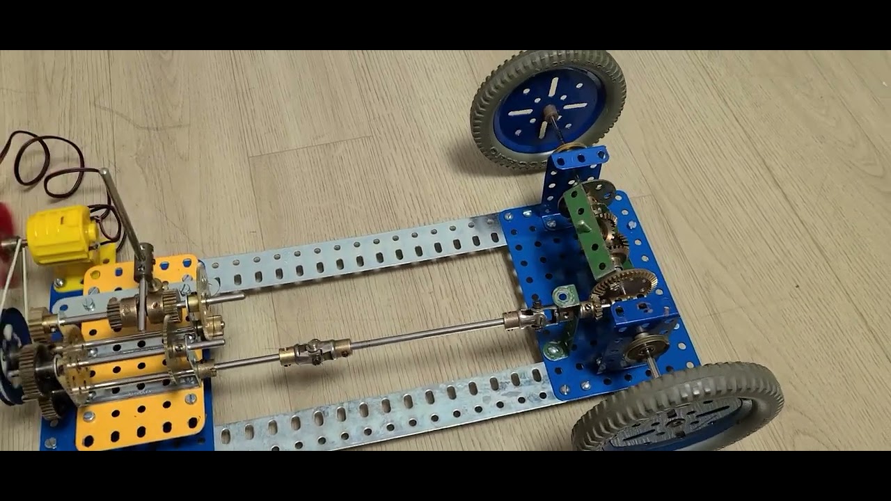 I build Meccano Simple 2-Speed Gear Box Model(use keyway axle) - YouTube