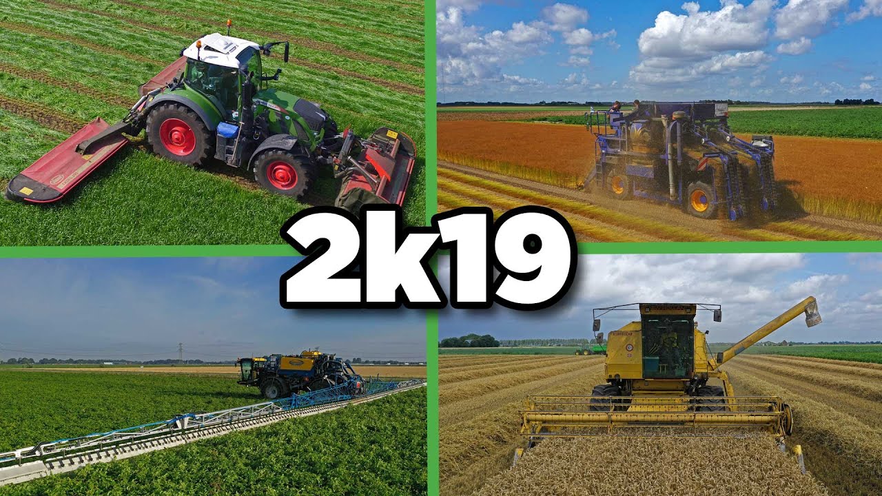 Dutch farming from above Pt. 2 | Summer | Grass, grain, flax, bulbs ...