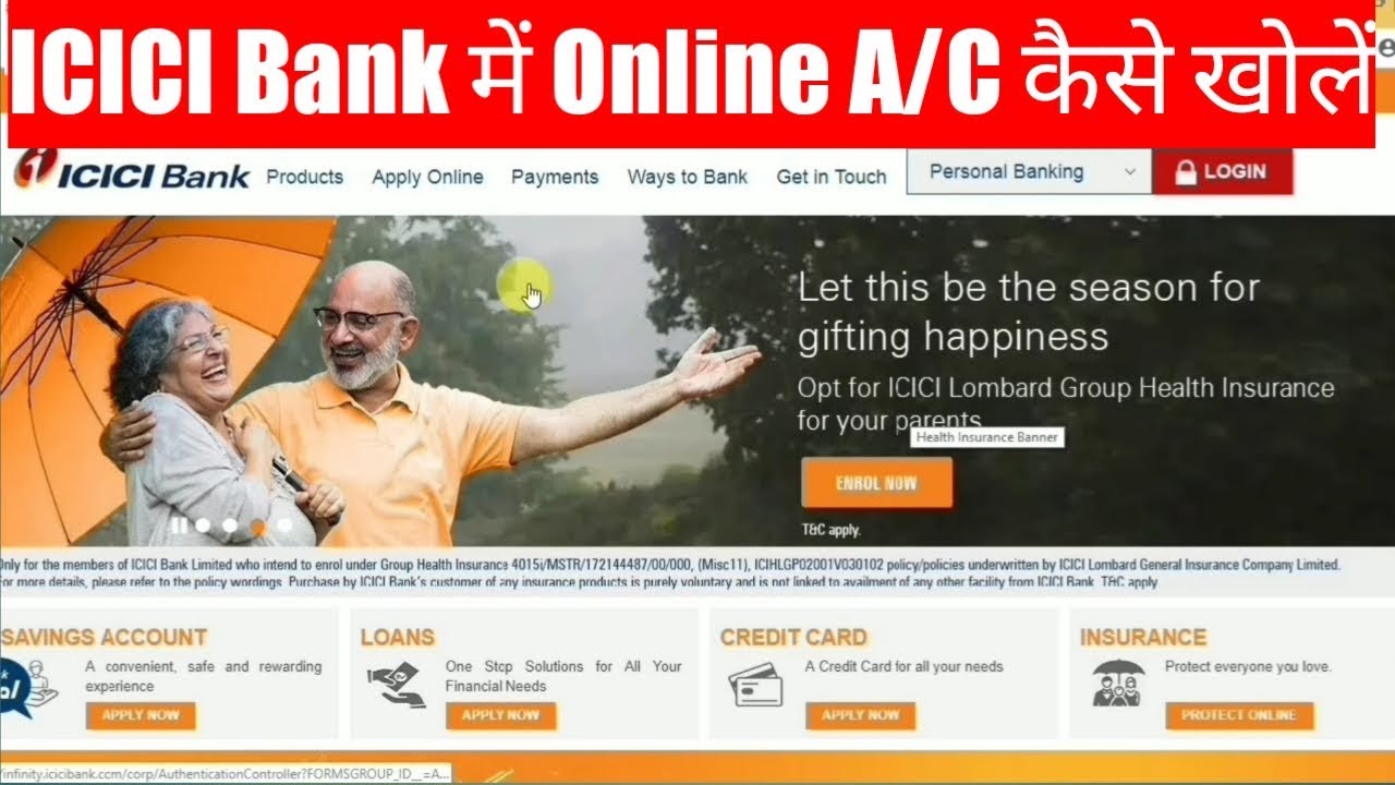 How to Open Online Account in ICICI Bank || ICICI Bank me online ...