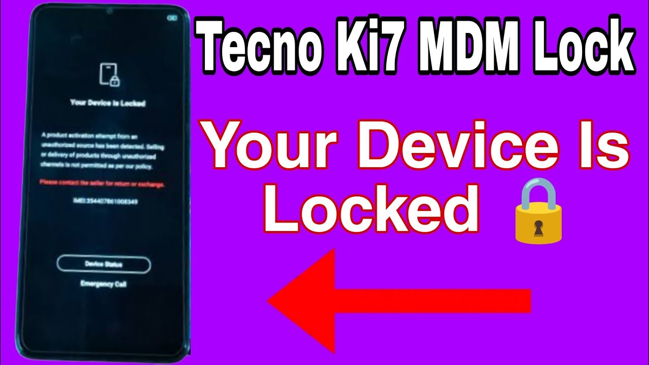 Tecno KI7 Your Device Is Locked Solution / All Tecno, Infiinix, Itel ...