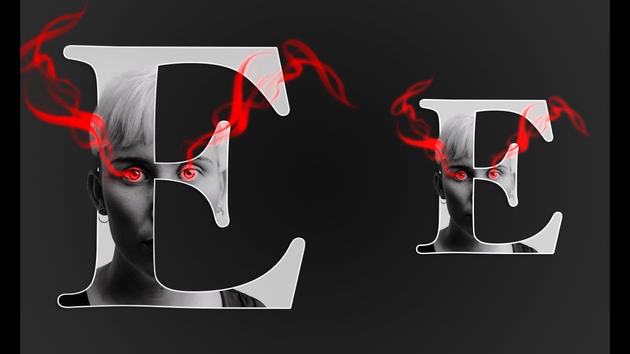 Letter E Portrait Design Tutorial in Photoshop ad design - YouTube